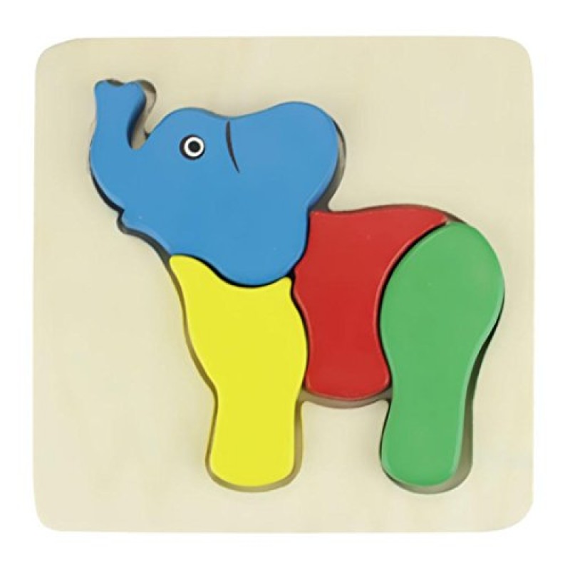 GOTD Elephants Wooden Blocks Jigsaw Puzzle - ToysPlus