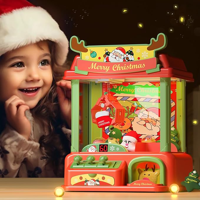 Claw Machine for Kids, Electronic Arcade Game Machine with Music, Green ...
