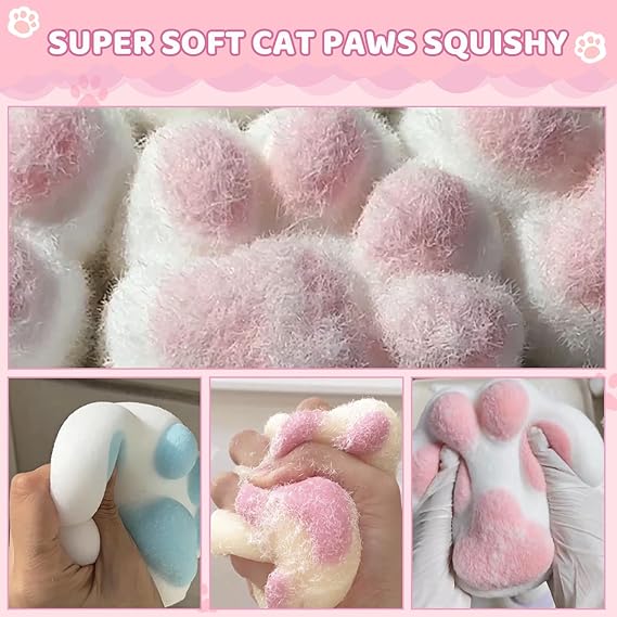 Cat Paw Squeeze Toys, 2025 Upgraded Handmade Big Cat Paw Silicone ...