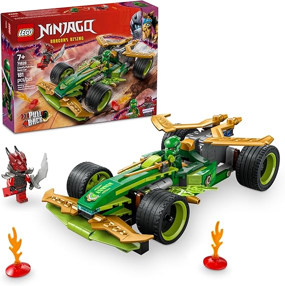 LEGO NINJAGO Lloyd's Pull-Back Race Car Toy - Building Toy for Pretend ...