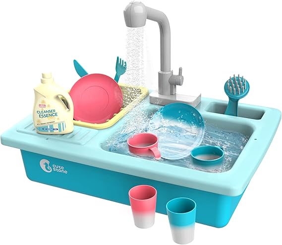 CUTE STONE Color Changing Kitchen Sink Toys, Children Electric ...