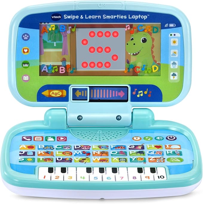 VTech Swipe and Learn Smarties Laptop, Blue - ToysPlus
