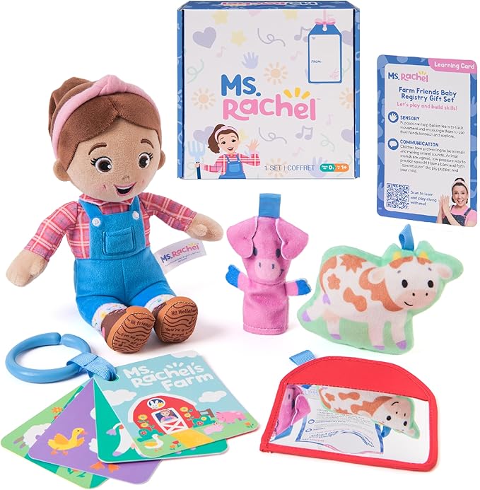Ms. Rachel Official Farm Friends Baby Registry Gift Set with Plush ...
