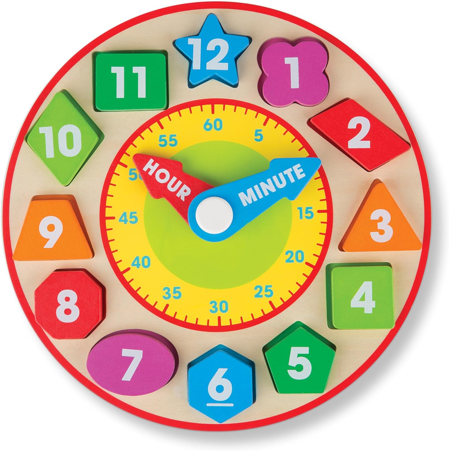 Melissa & Doug Wooden Toys - Shape Sorting Clock - ToysPlus