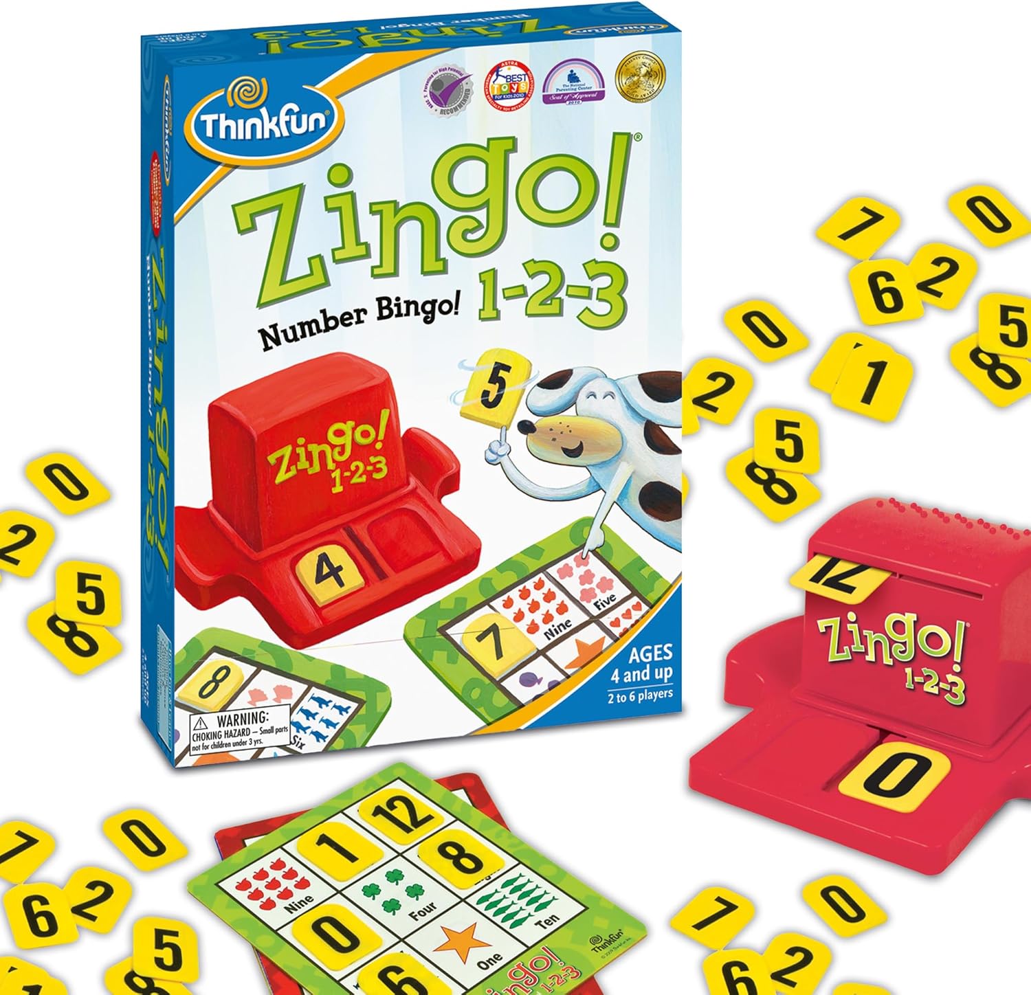 ThinkFun Zingo 1-2-3 Number Bingo Game | Great Educational Gift for ...