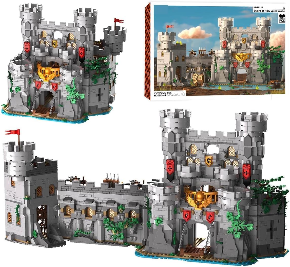 Medieval Knight Castle Building Set,Viking Architecture Tower Modular ...