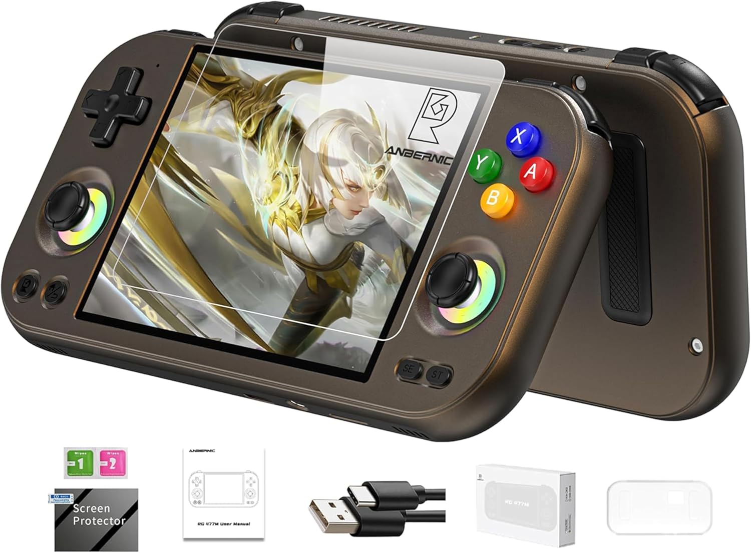 RG477M Retro Handheld Game Console , Aluminum Alloy CNC Dimensity 8300 ...