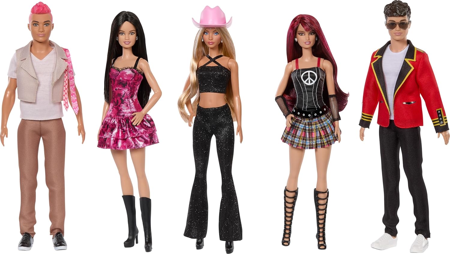 Barbie RBD Set of 5 Fashion Dolls with Roberta, Mia, Lupita, Diego ...