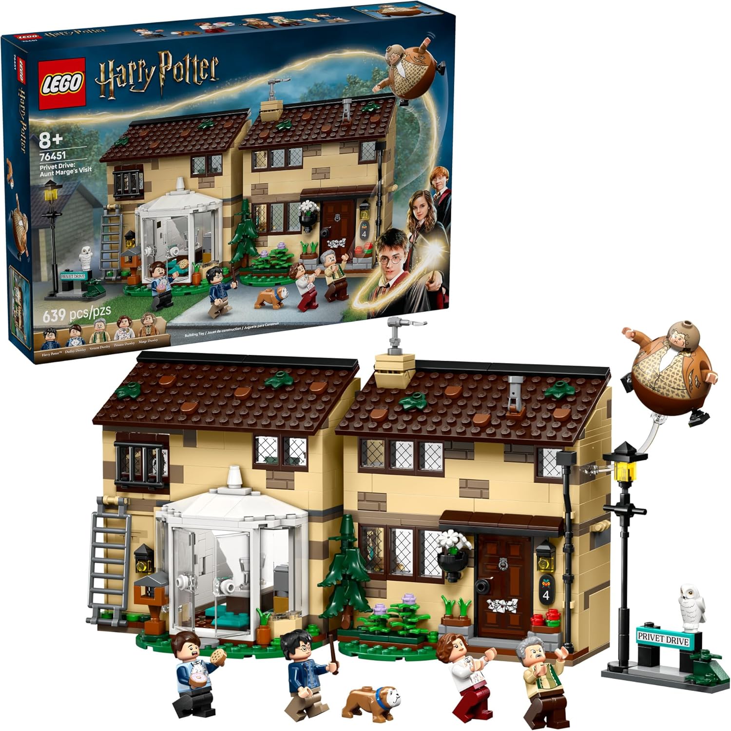 LEGO Harry Potter Privet Drive: Aunt Marge’s Visit Kids Toy - Buildable ...