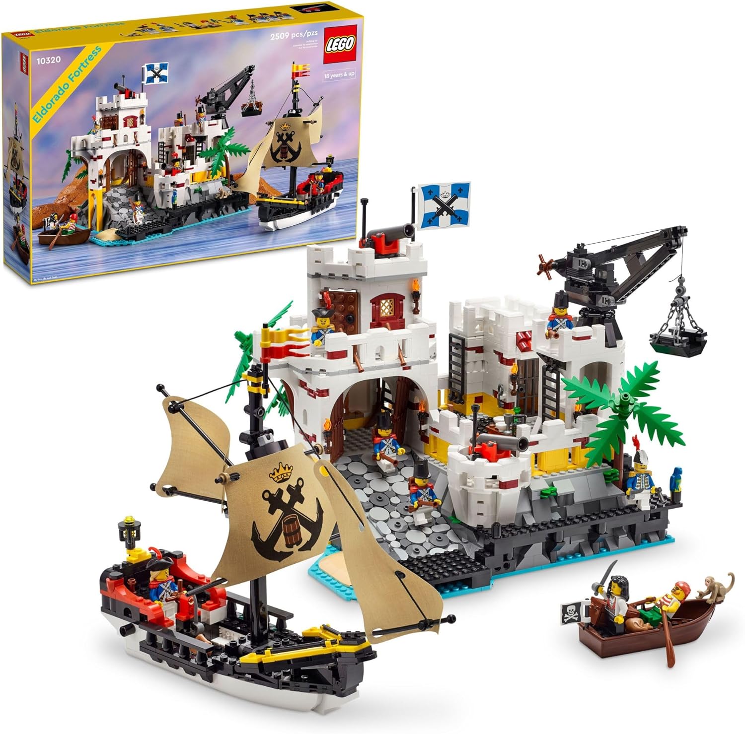 LEGO Icons Eldorado Fortress Building Kit, Pirate Gift, Includes Pirate ...